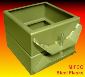 10 x 12 Sand Mold Steel Foundry Flask - 4 in. Cope and Drag - MIFCO